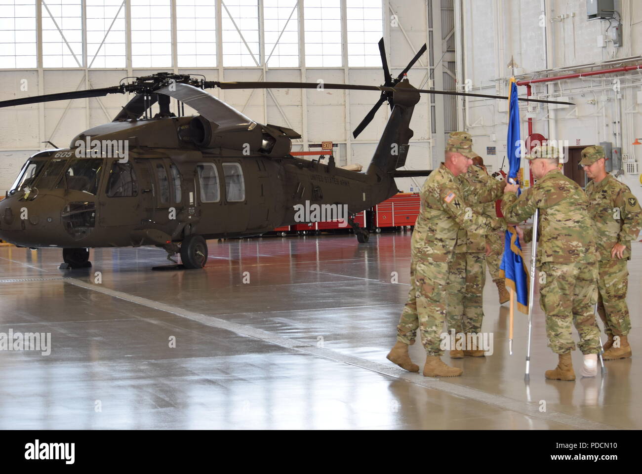 Colonel Dwayne Wilson transfers the colors of the Georgia Army National ...