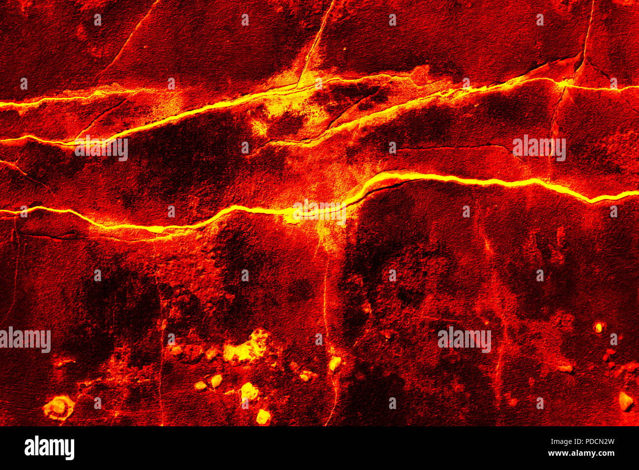 heat red cracked ground texture after eruption volcano Stock Photo - Alamy