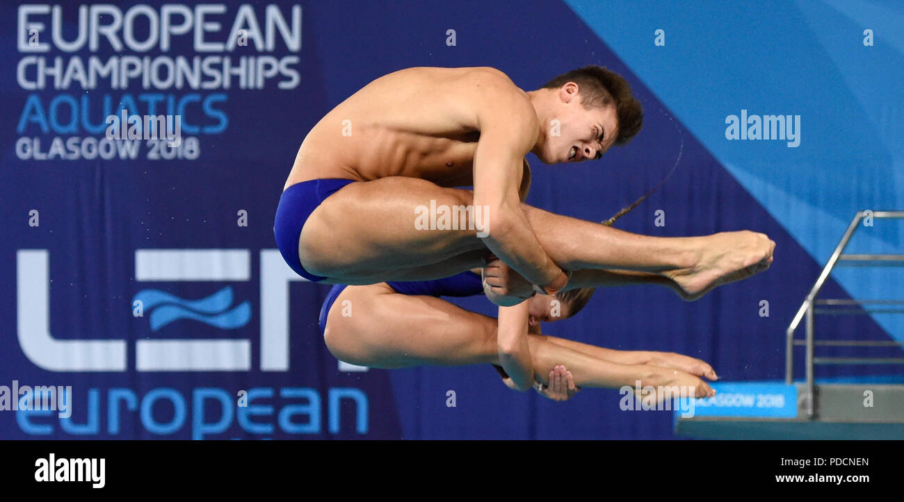 Great Britain's Ross Haslam and Grace Reid during day seven of the 2018 ...