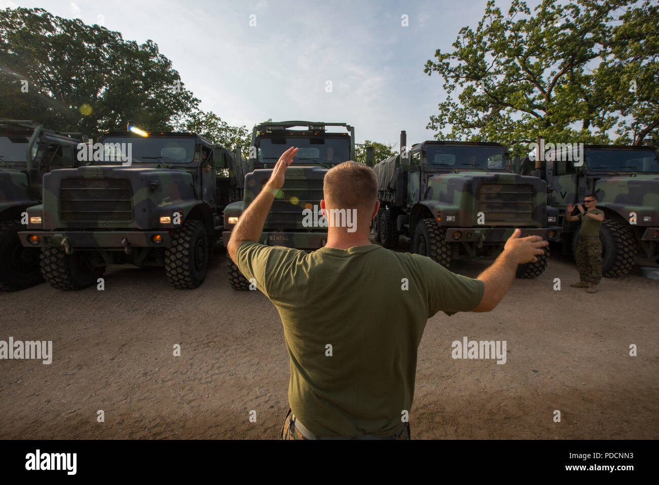 Cpl. Phil Speriando, the line non-commissioned officer in charge, with ...