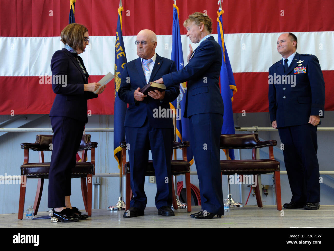 Maj. Gen. Michael Stencel, Adjutant General, Oregon, stands at ...