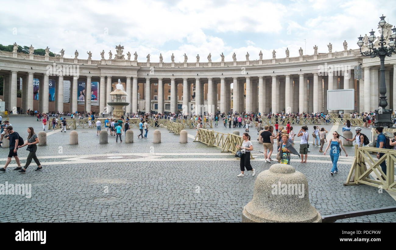 Rome, Italy - 23.06.2018: St. Peter's Cathedral on St. Peter's square ...