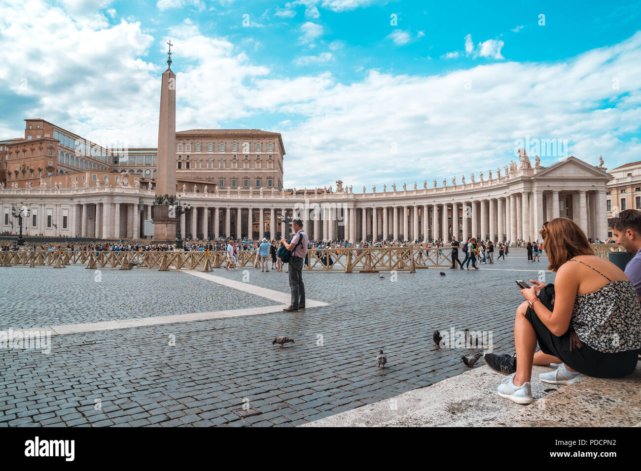 Rome, Italy - 23.06.2018: St. Peter's Cathedral on St. Peter's square ...