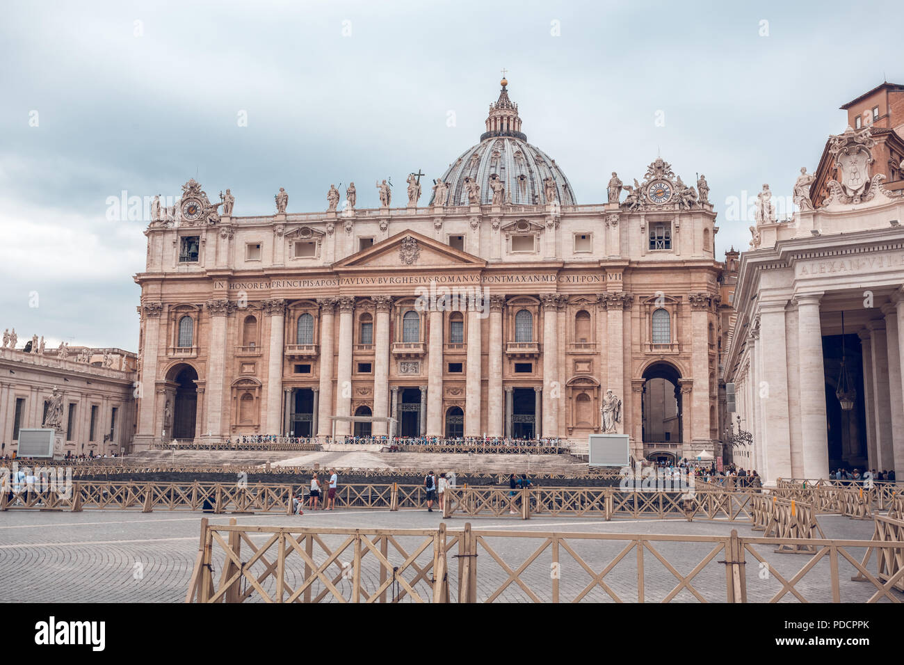Rome, Vatican, Italy - 23.06.2018: St. Peter's Basilica in St. Peter's ...