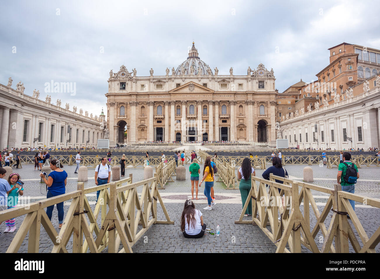 Rome, Vatican, Italy - 23.06.2018: St. Peter's Basilica in St. Peter's ...