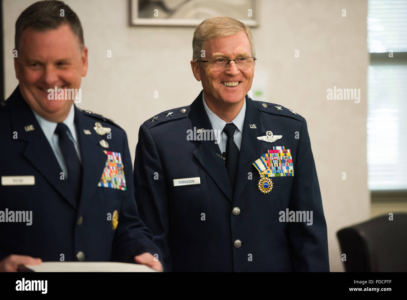 Maj. Gen. Gregory L. Ferguson (right), Air National Guard assistant to ...