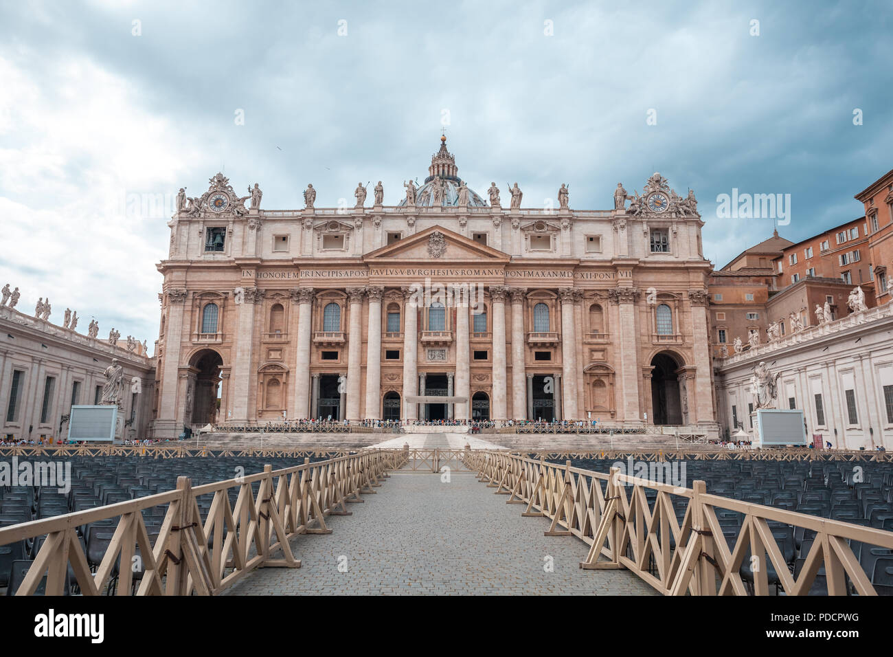 Rome, Vatican, Italy - 23.06.2018: St. Peter's Basilica in St. Peter's ...