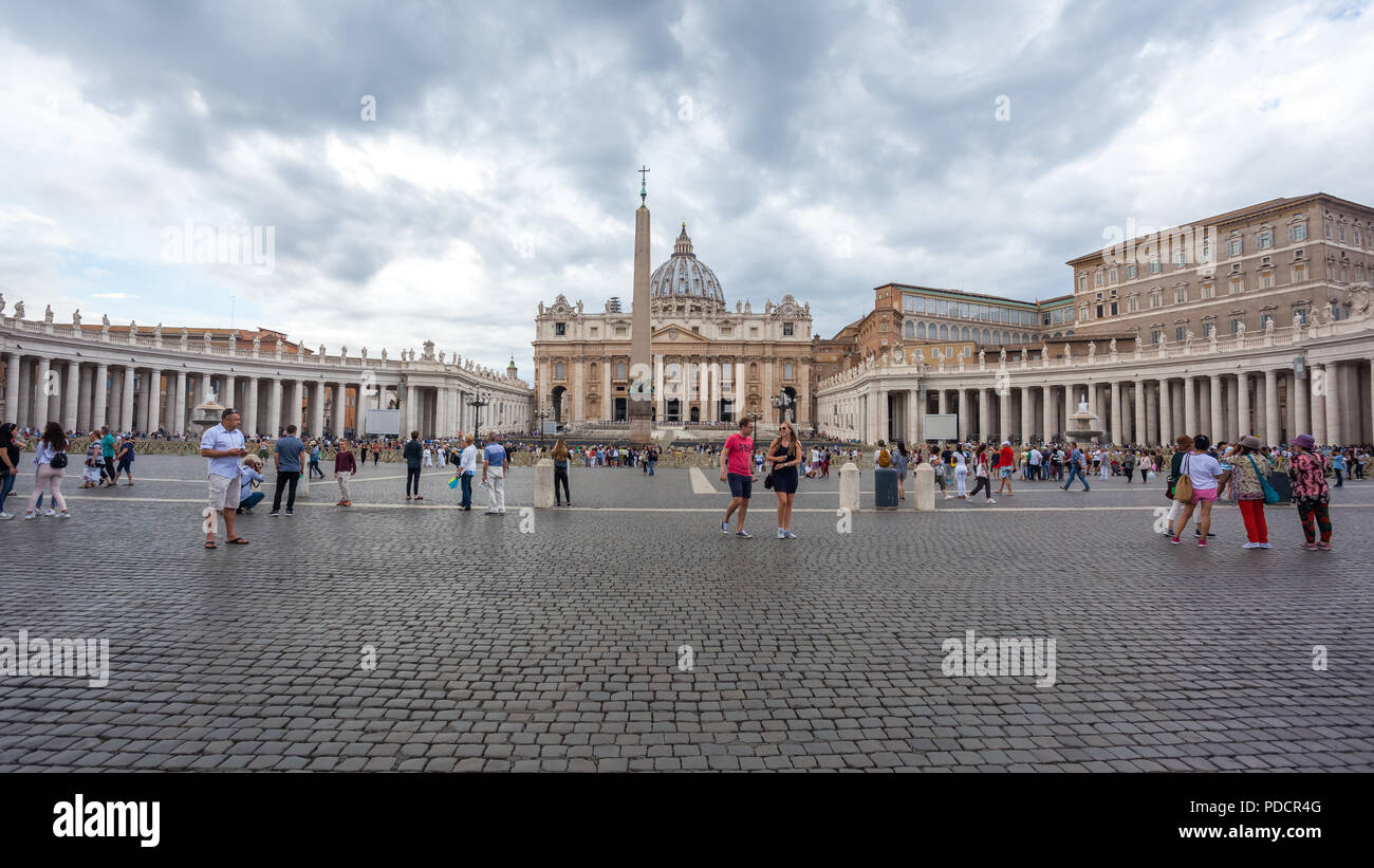 Rome, Italy - 23.06.2018: St. Peter's Cathedral on St. Peter's square ...