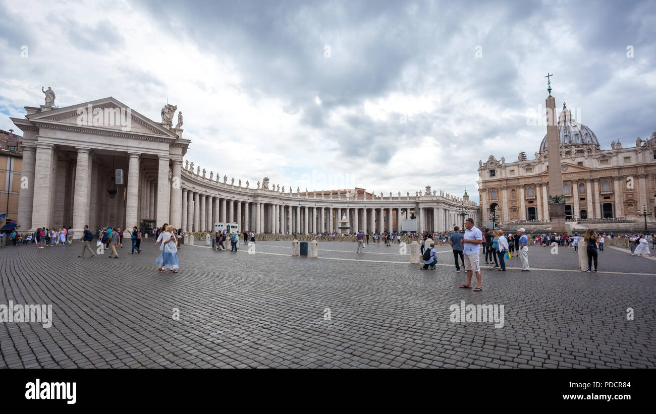 Rome, Italy - 23.06.2018: St. Peter's Cathedral on St. Peter's square ...
