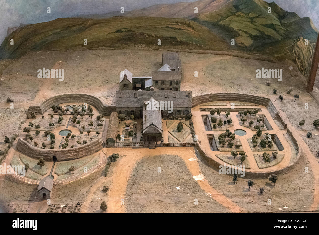 A model of Longwood house where Napoleon Bonaparte spent his final ...