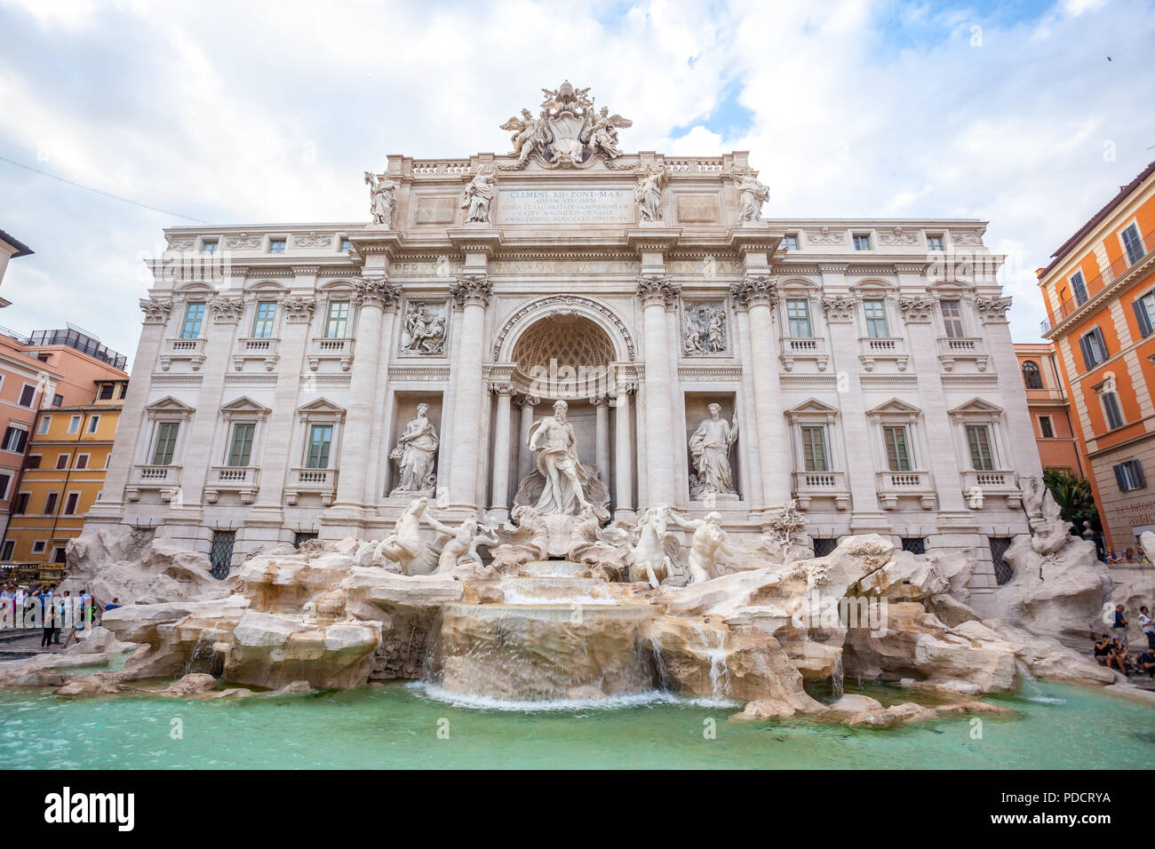 Rome, Italy - 23.06.2018: Trevi fountain in the evening, Rome, Italy ...