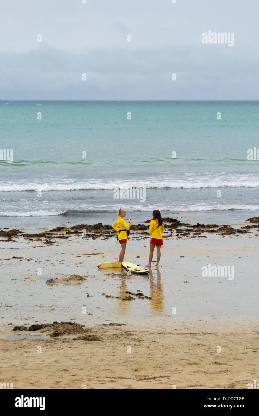 The beach and surf rescuers at Lorne on the Great Ocean Road, Victoria ...