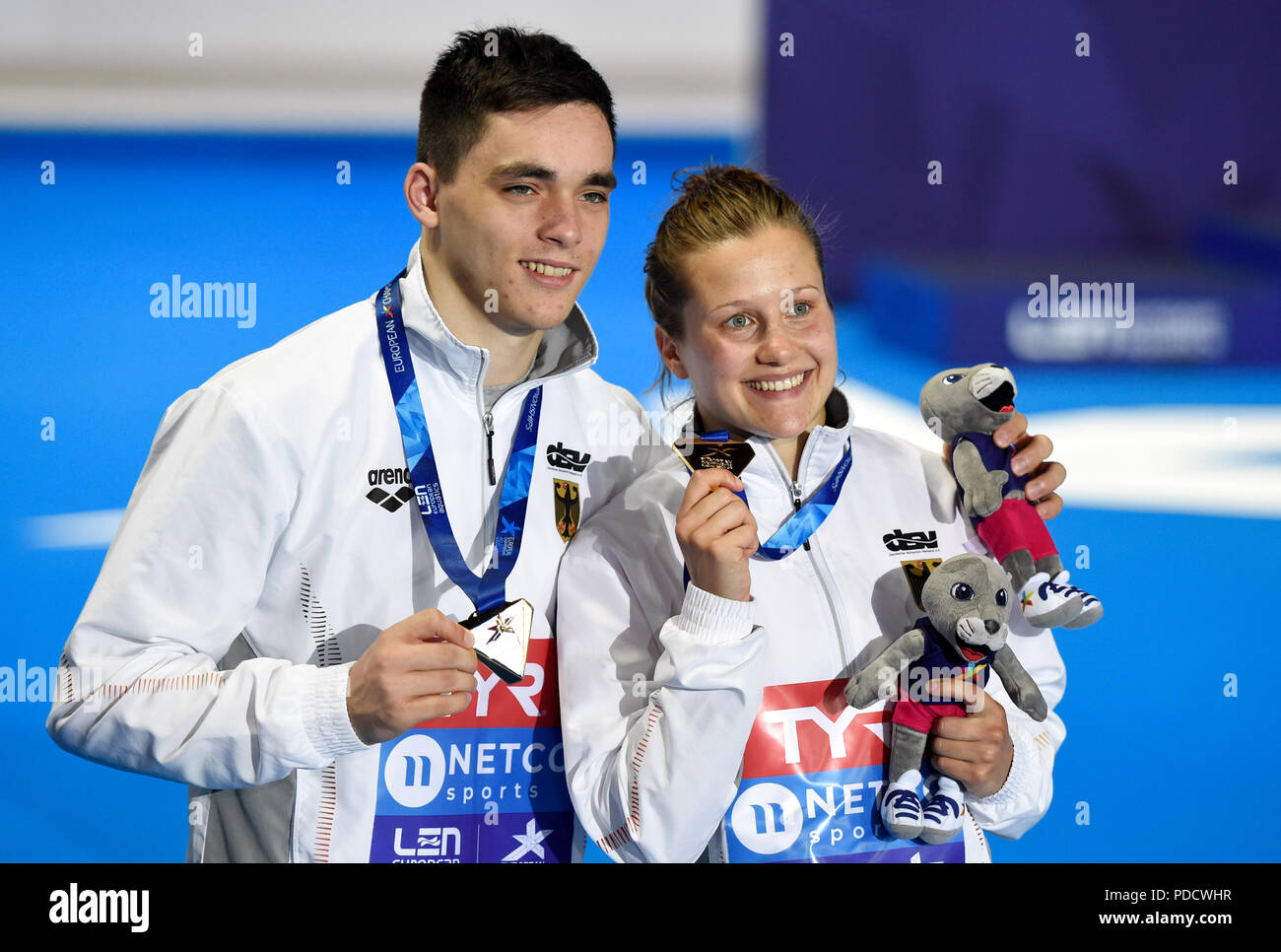 Germany's Lou Massenberg and Tina Punzel on the podium for the Mixed ...