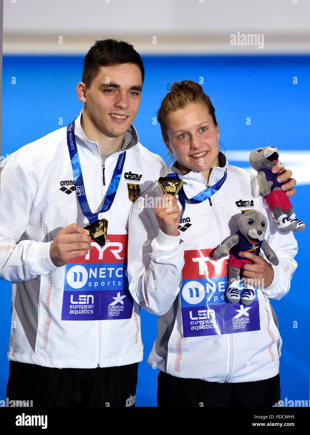 Germany's Lou Massenberg and Tina Punzel on the podium for the Mixed ...