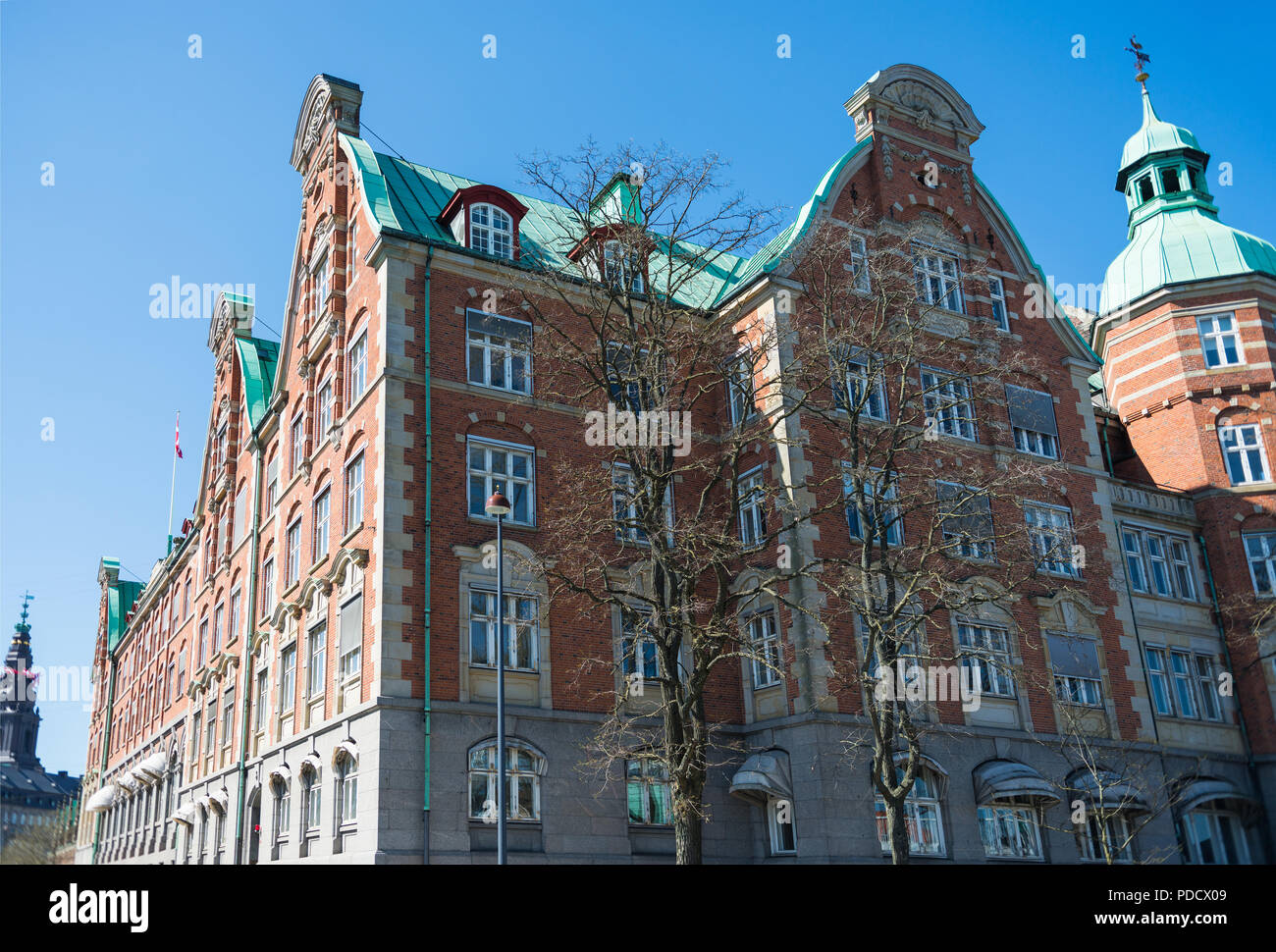 urban scene with beautiful building in copenhagen, denmark Stock Photo ...