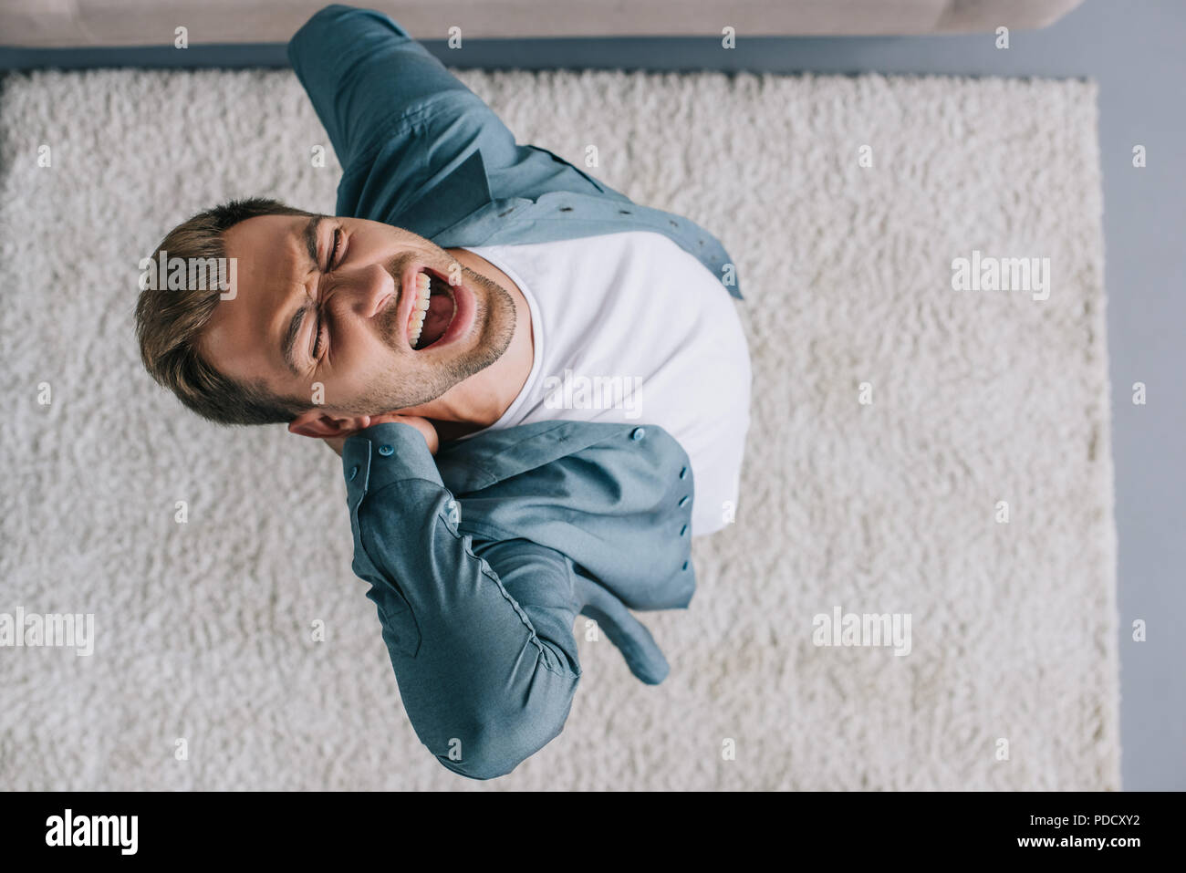 Person screaming in pain hi-res stock photography and images - Alamy