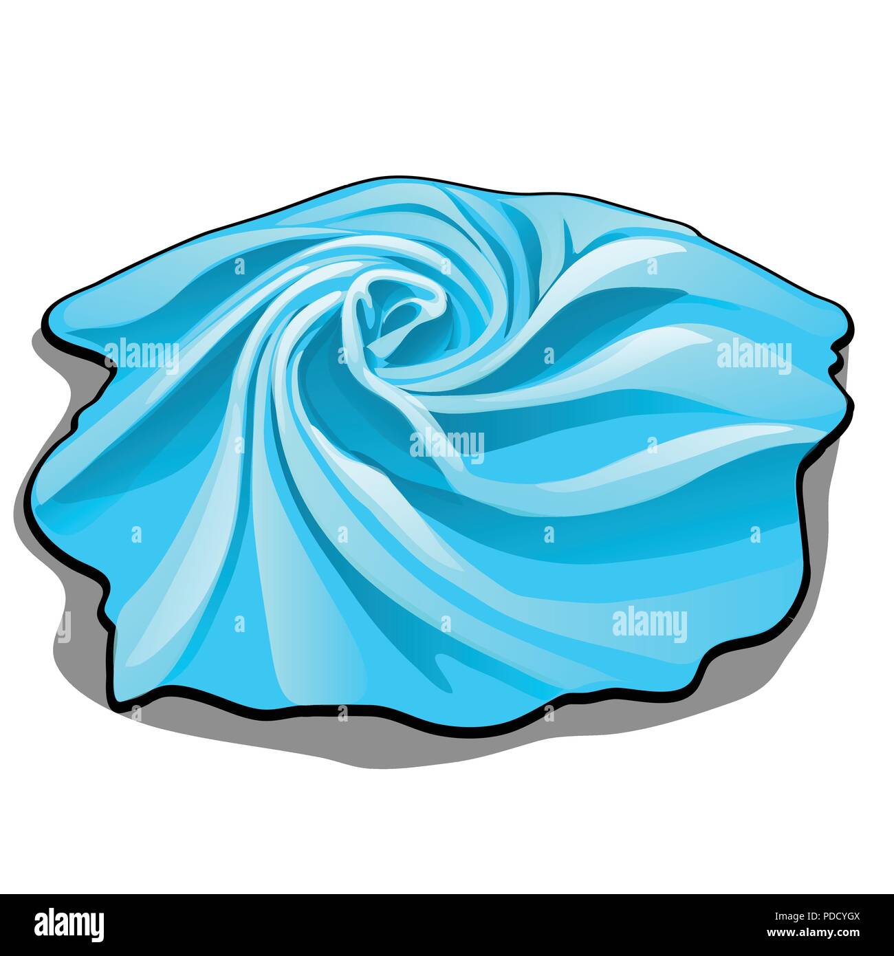 The tissue sample is of blue color isolated on white background. Vector ...