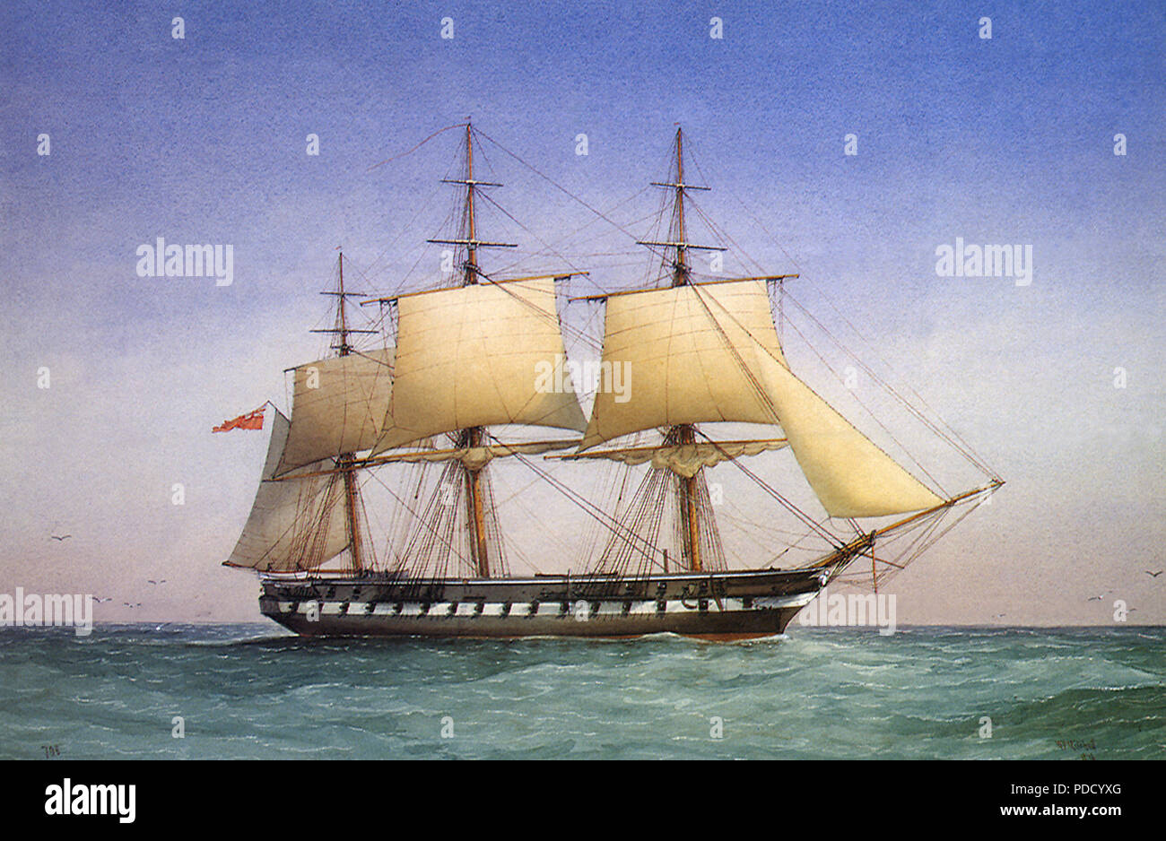 HMS Arethusa, Mitchell, William Frederick, 1849 Stock Photo - Alamy