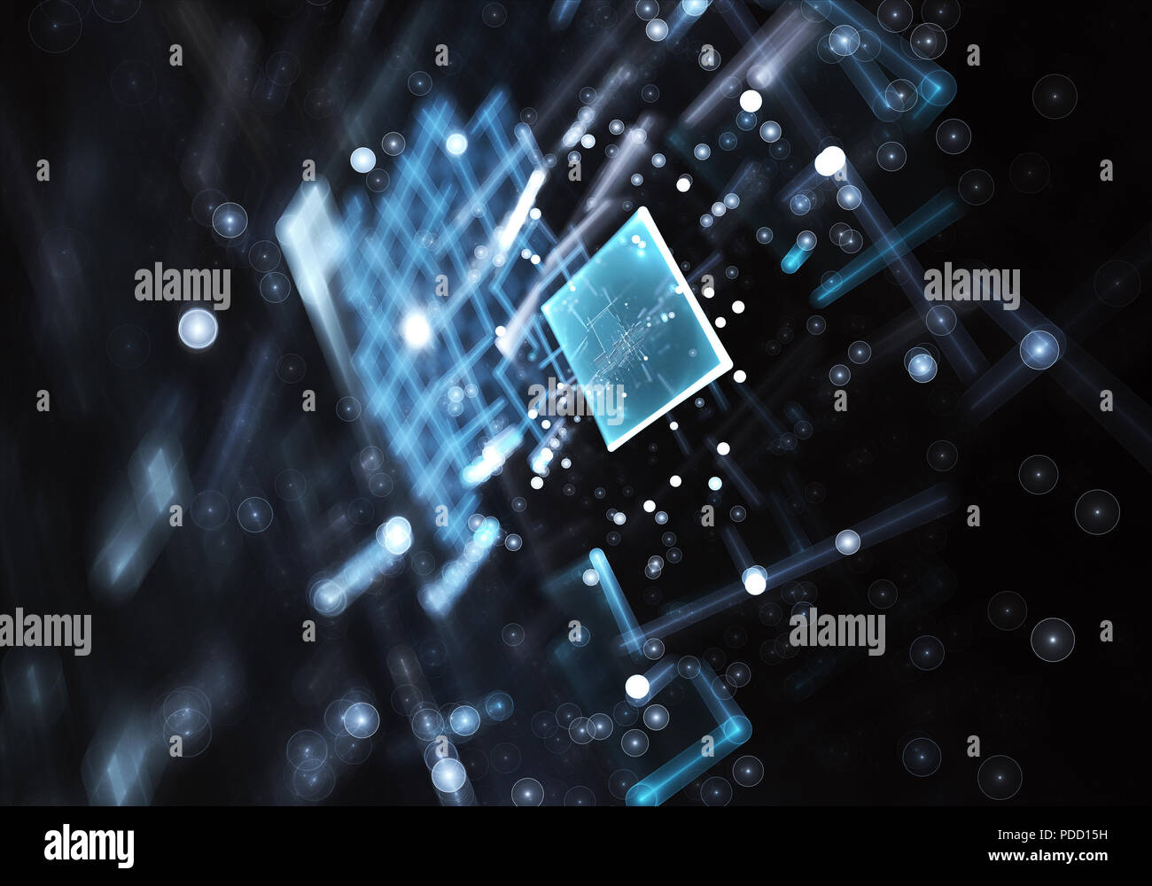 Abstract technology 3D illustration Stock Photo - Alamy