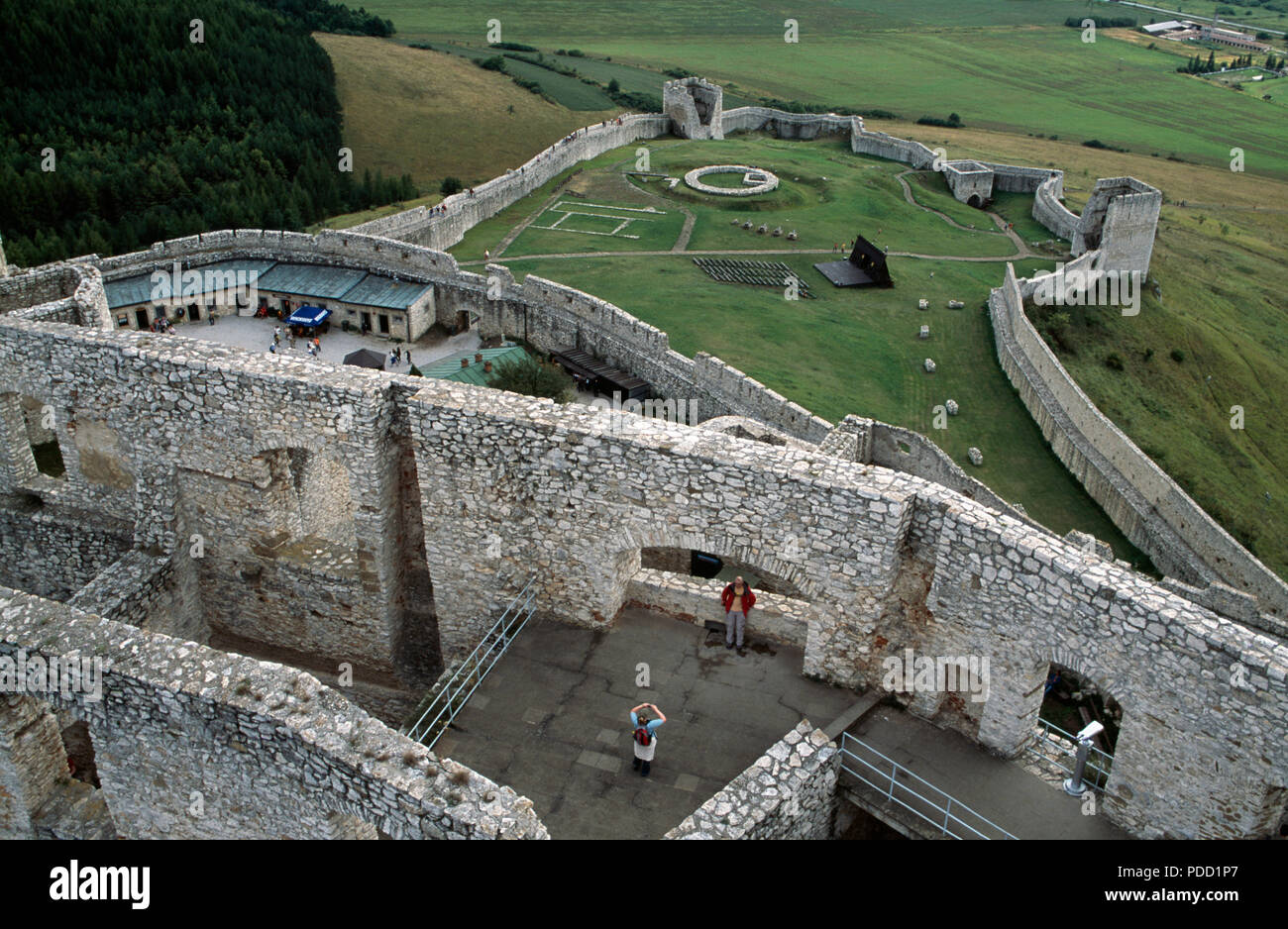 Aerial view of Spis Castle in Spisske Podhradie in Slovakia Stock Photo ...