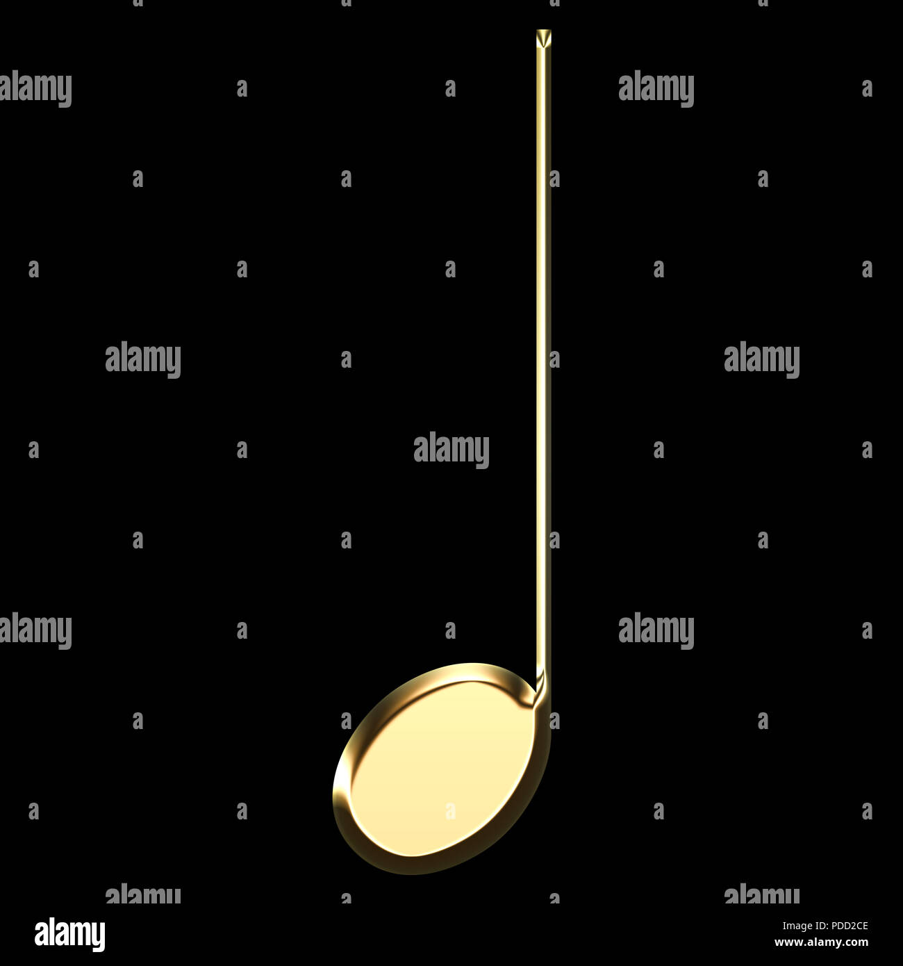 golden music note illustration - quarter note - musical symbol Stock ...