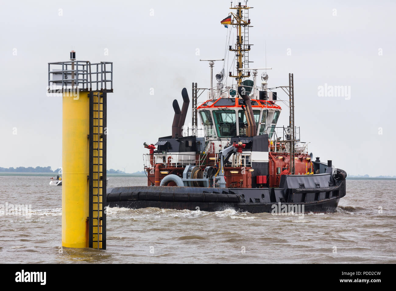 haulier ship on an river Stock Photo - Alamy