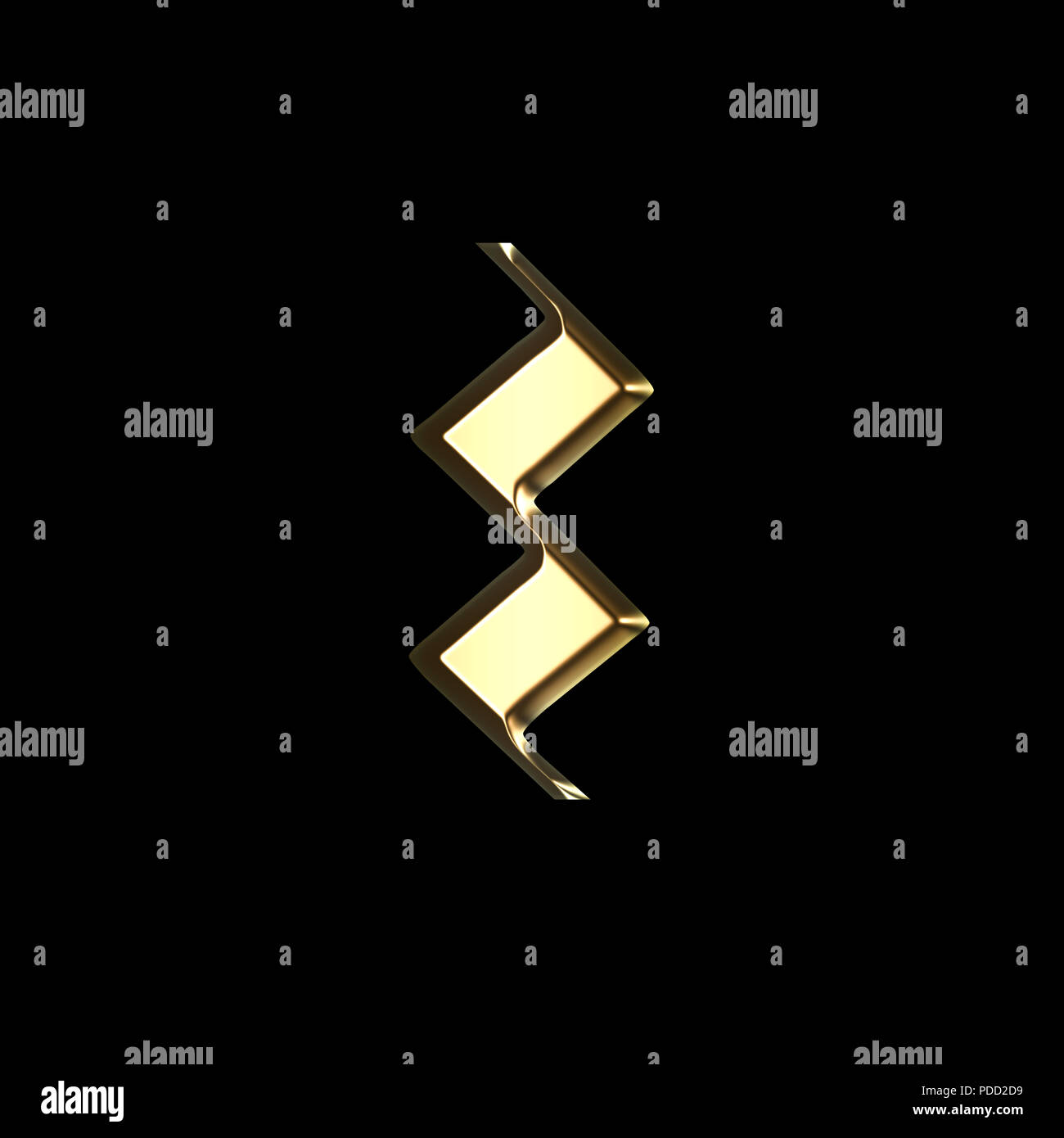 golden musical symbol illustration - quarter rest sign Stock Photo - Alamy