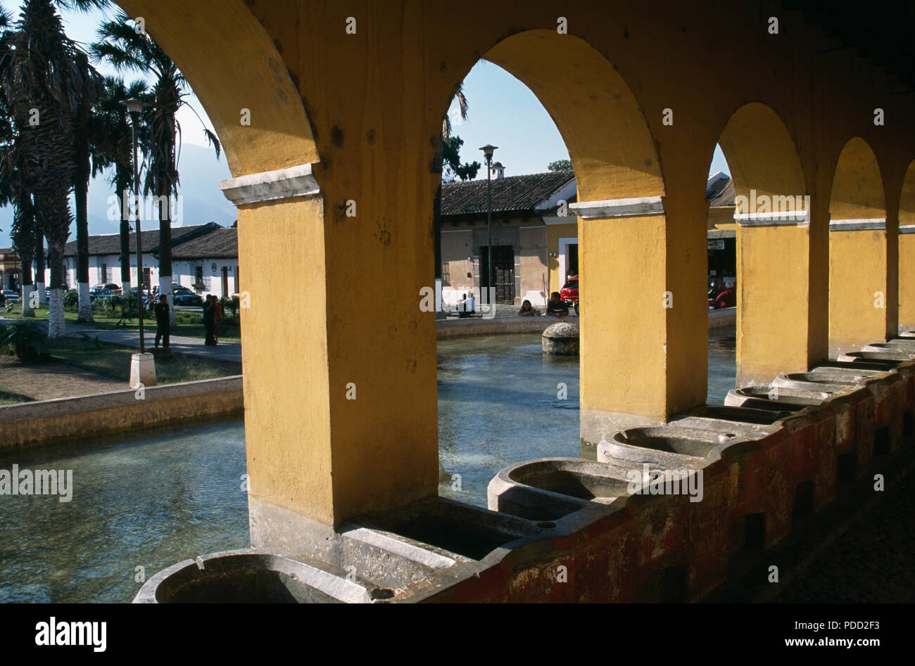 Public clothes washing area Antigua Stock Photo - Alamy