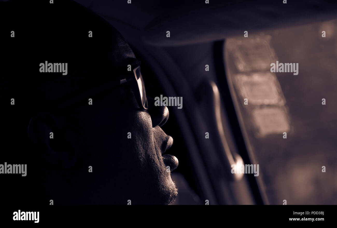 Black man dark african shadow hi-res stock photography and images - Alamy