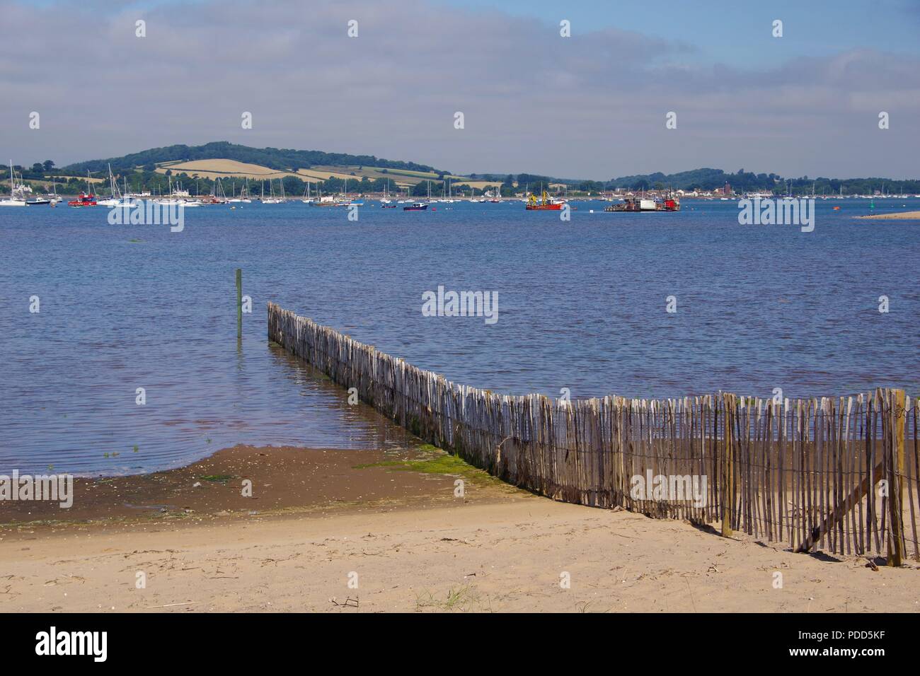 Exe Estuary at High Tide on a Summers Day from Dawlish Warren. Soft ...