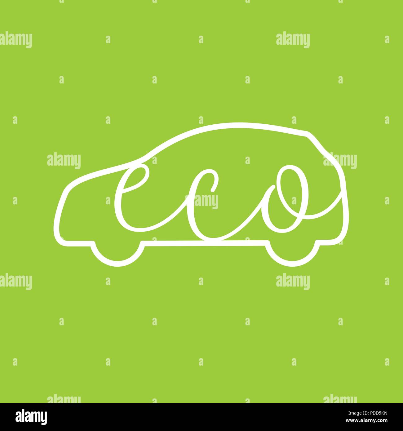 Green eco friendly car concept Stock Vector Image & Art - Alamy