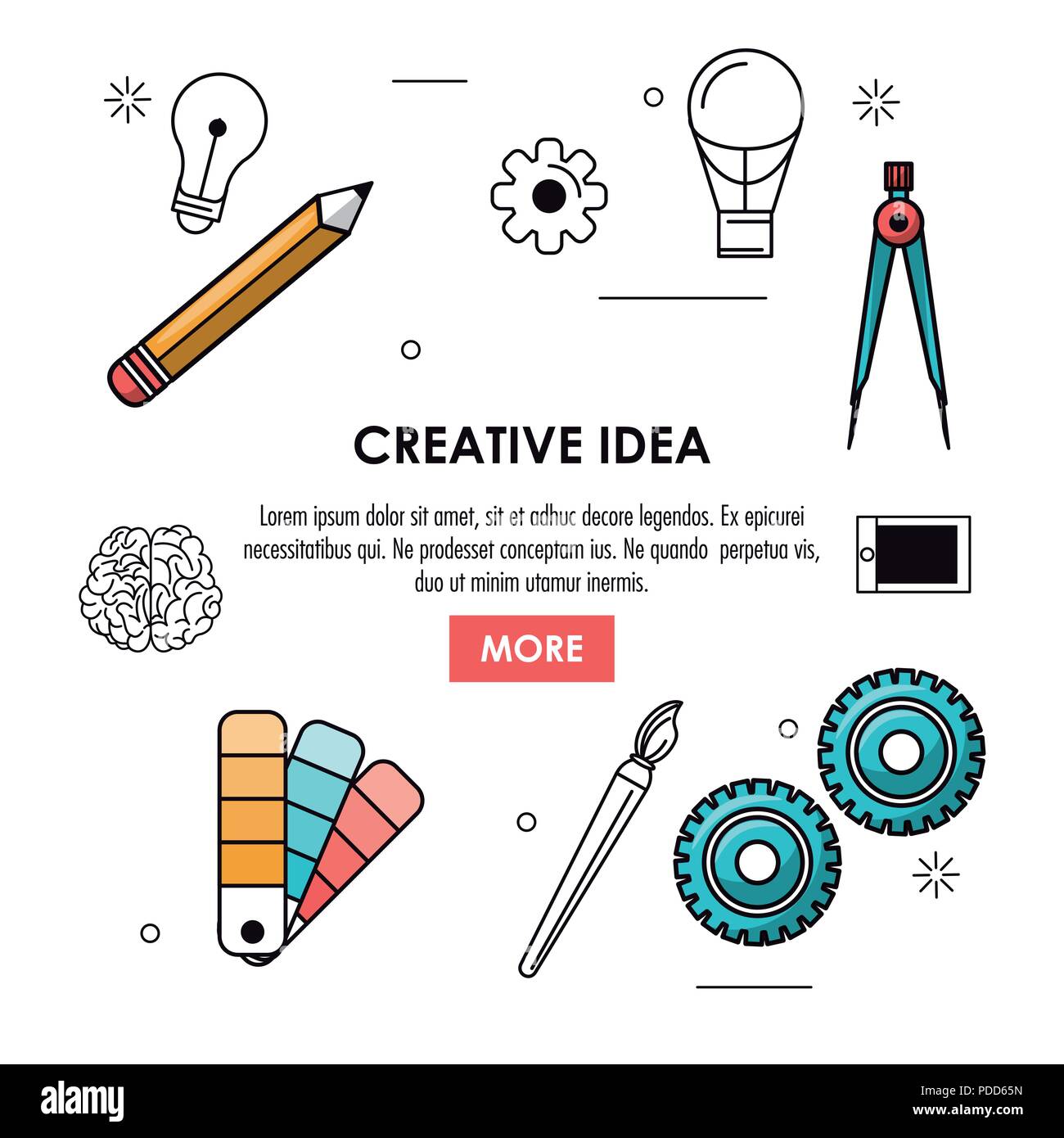 Be creative poster Stock Vector Image & Art - Alamy