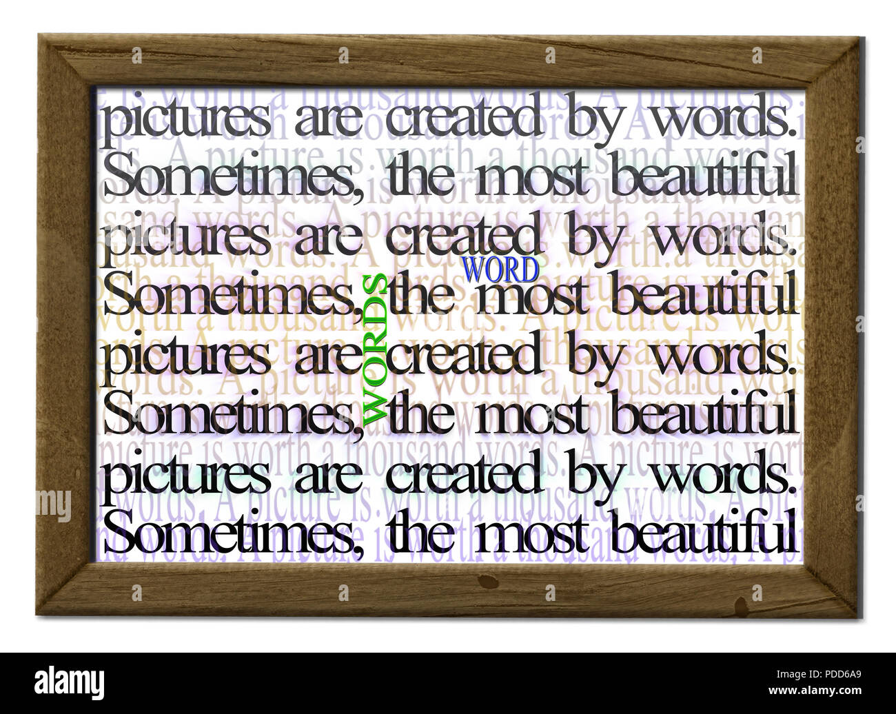 Picture worth 1000 words hi-res stock photography and images - Alamy
