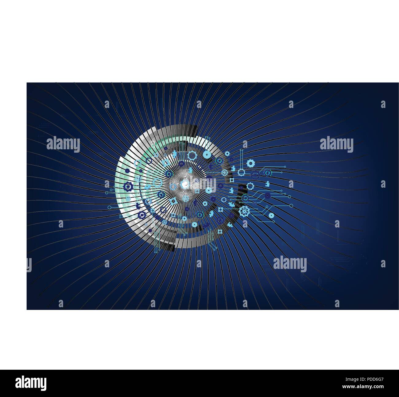 Artificial Intelligence banner with decoration. AI concept. Vector ...