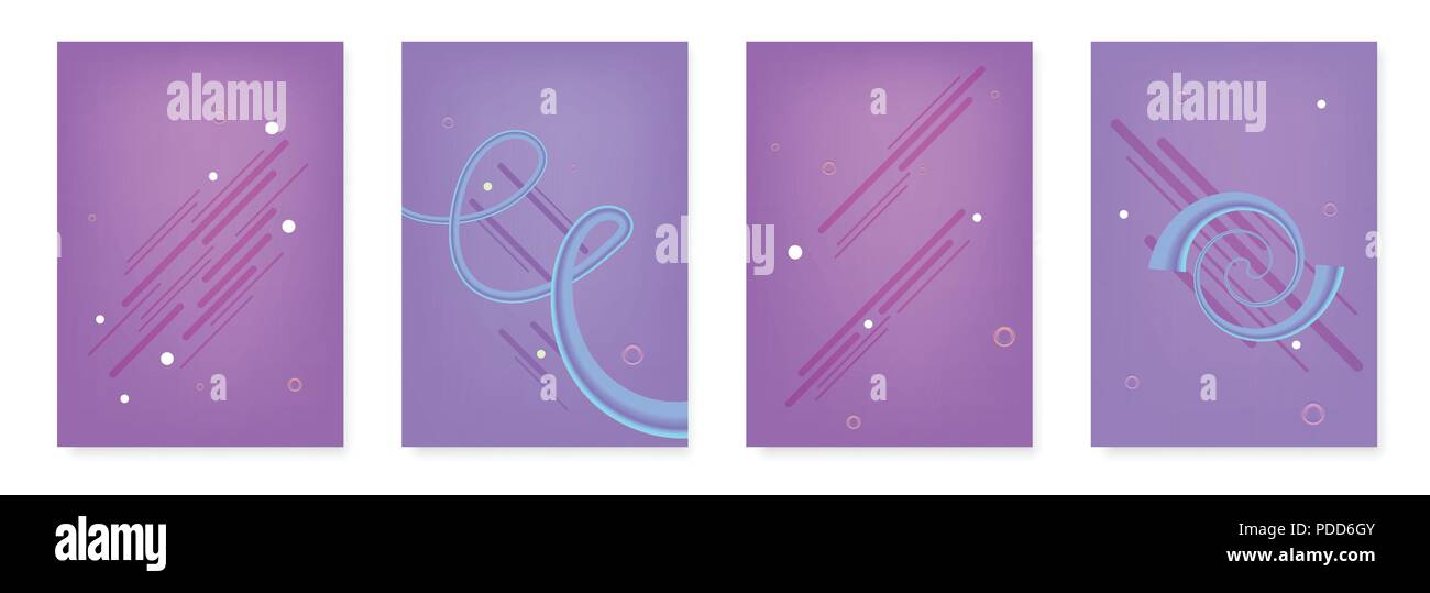 Set of abstract vertical backgrounds with decorative elements ...