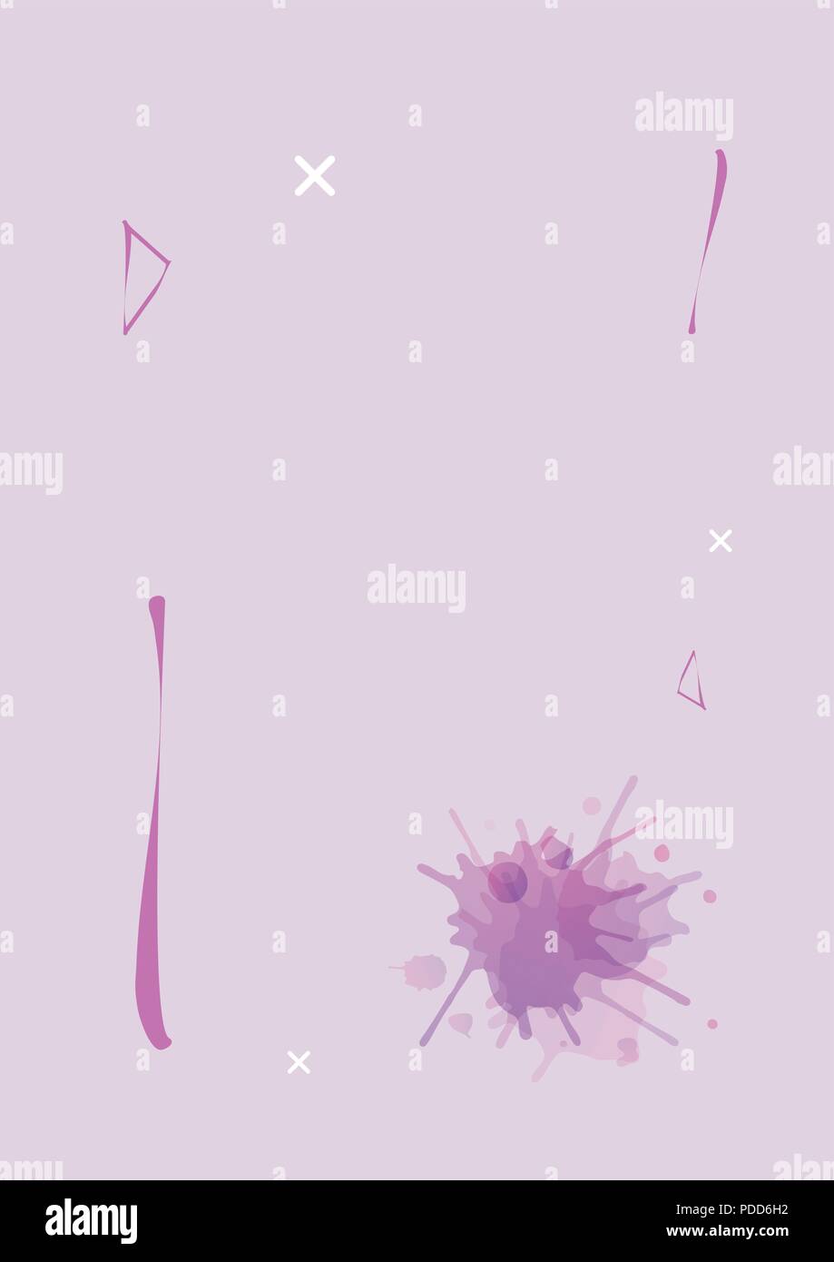 Abstract vertical background with decorative watercolor elements ...