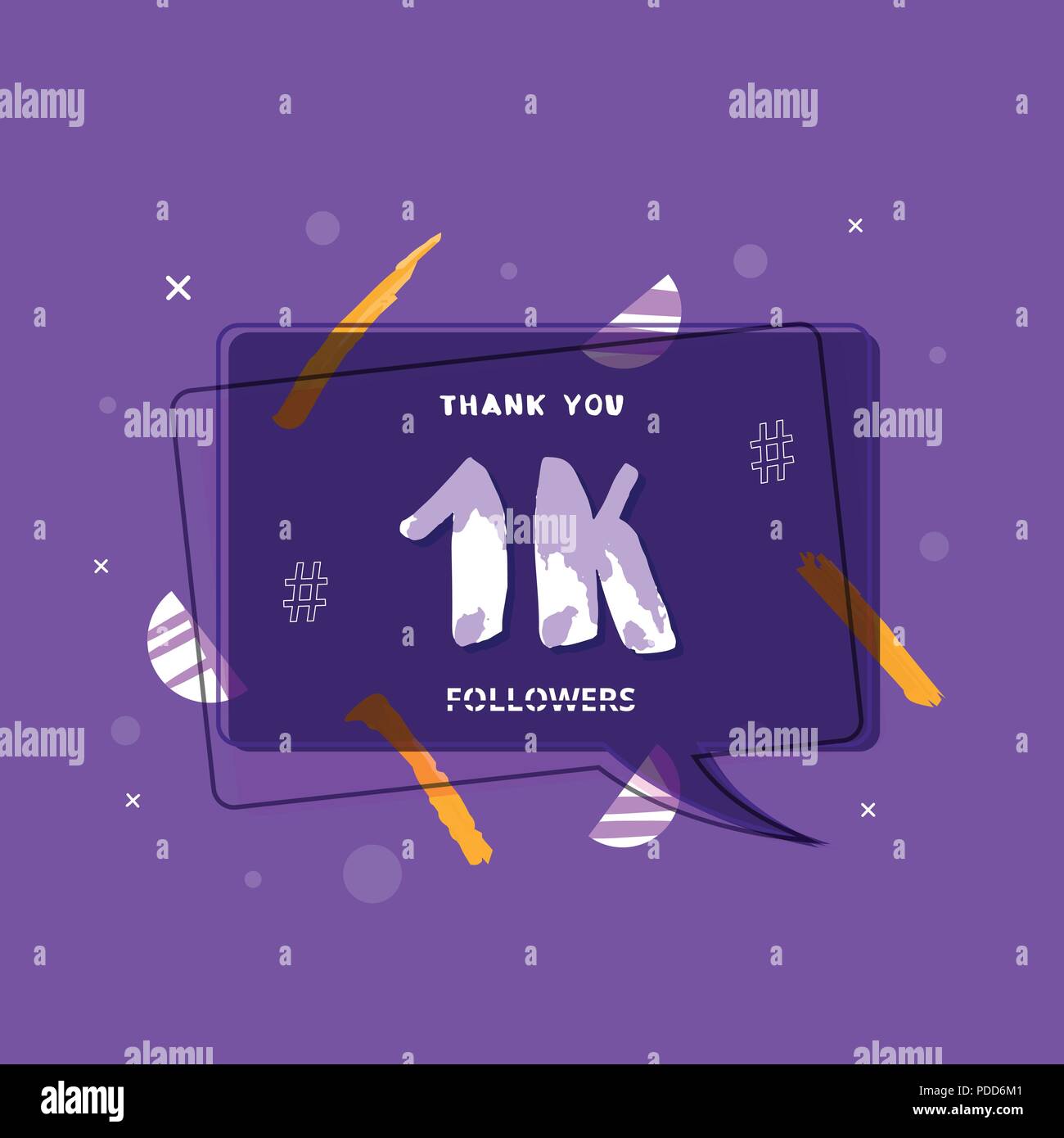 1K followers thank you post with decoration. 1000 subscribers banner ...