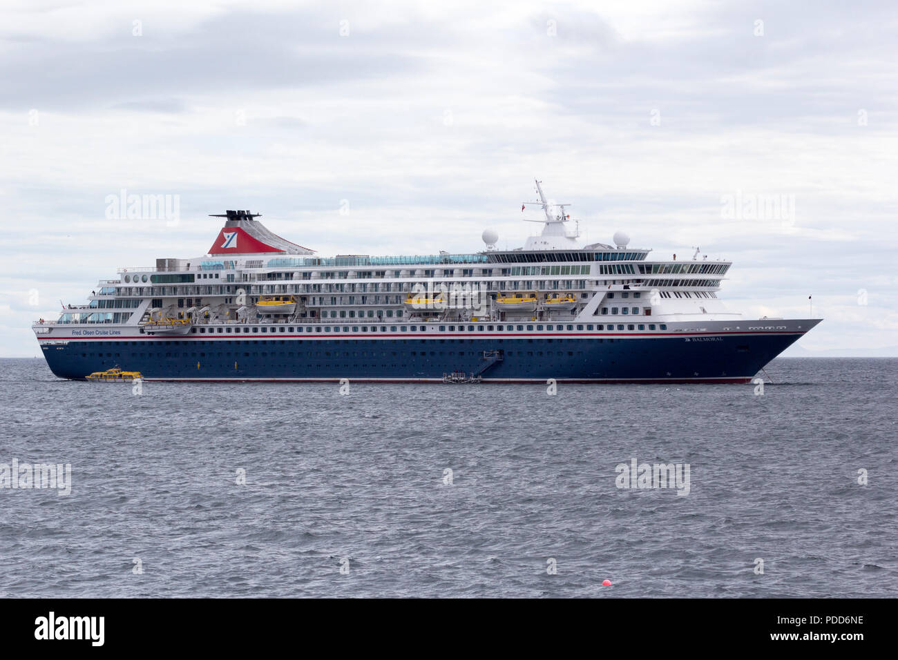 The Balmoral Cruise Ship anchored off Stornoway, Isle of Lewis, Western ...