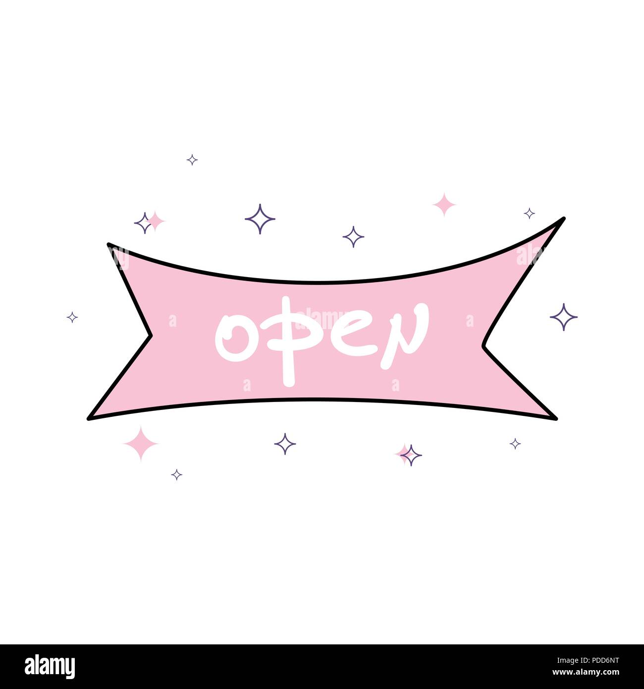 Open Singboard Ribbon Isolated On White Background Vector Illustration Stock Vector Image And Art