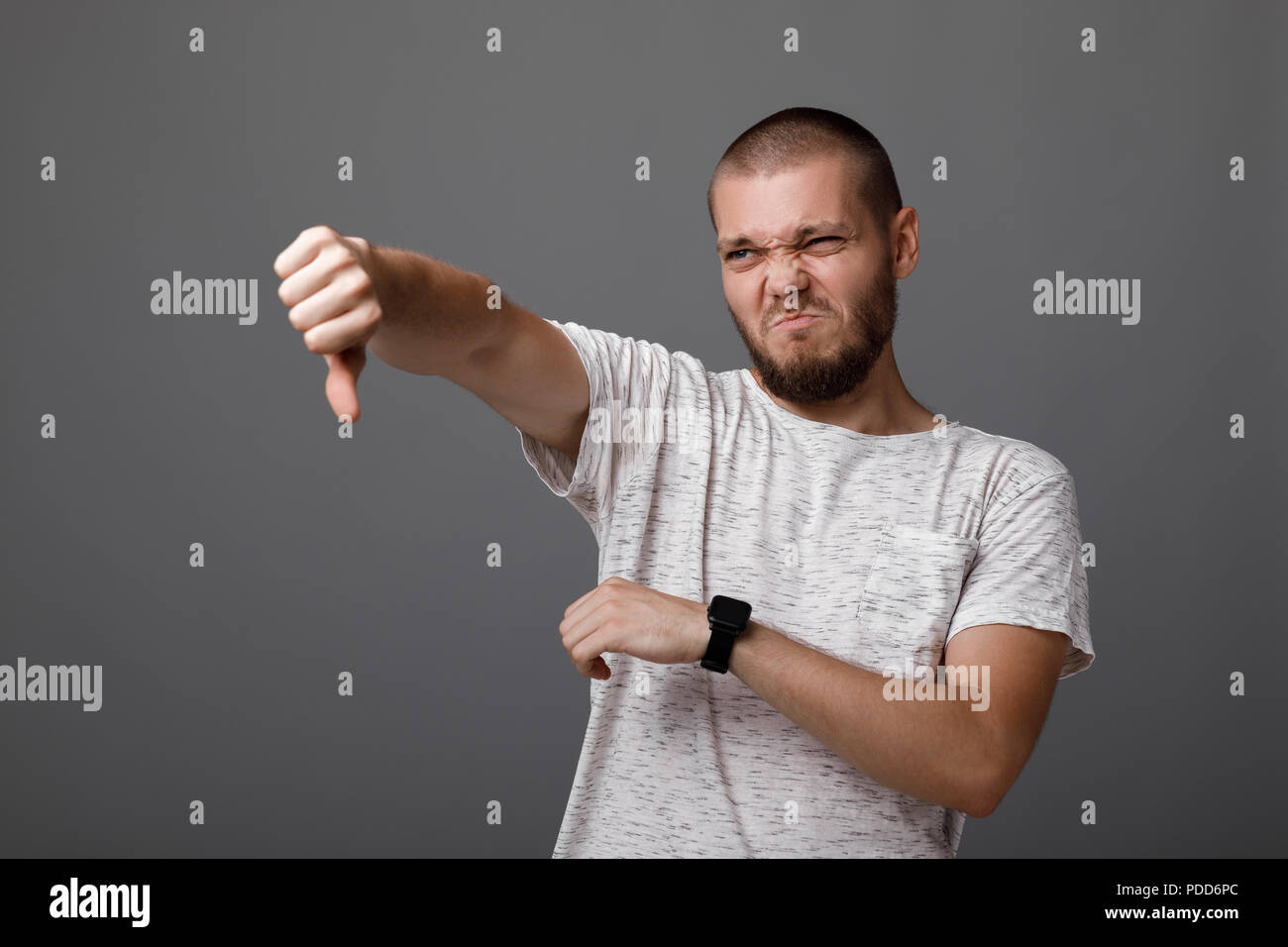 the portrait of the young bearded man Stock Photo - Alamy