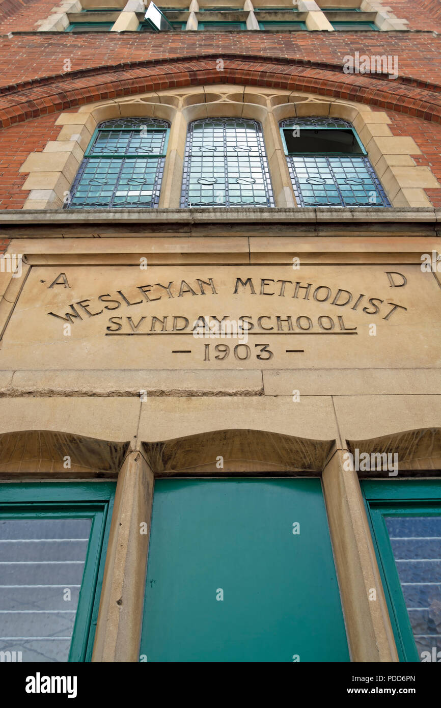 wall plaque marking the 1903 wesleyan methodist sunday school, chelsea ...