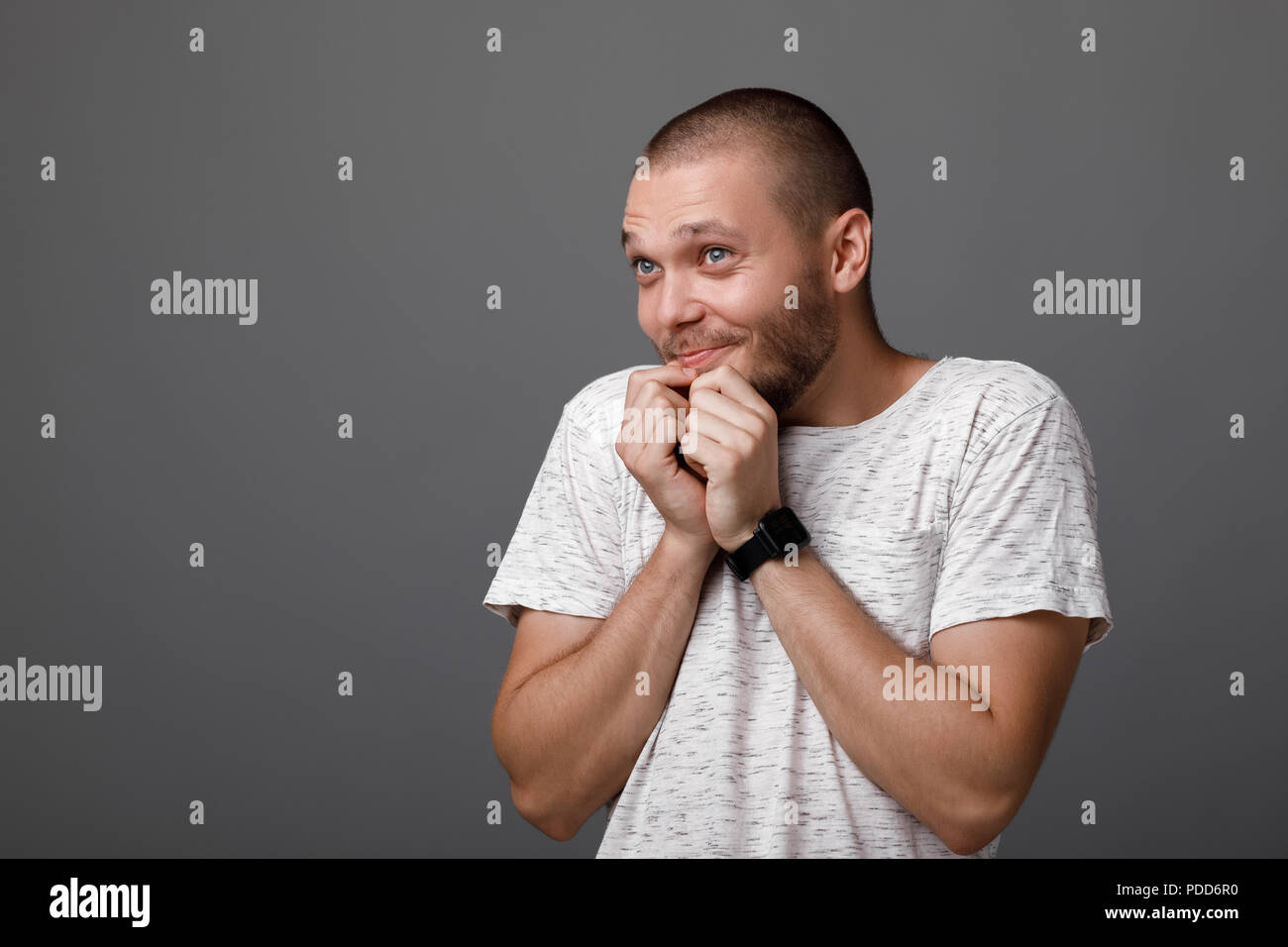 the portrait of the young bearded man Stock Photo - Alamy