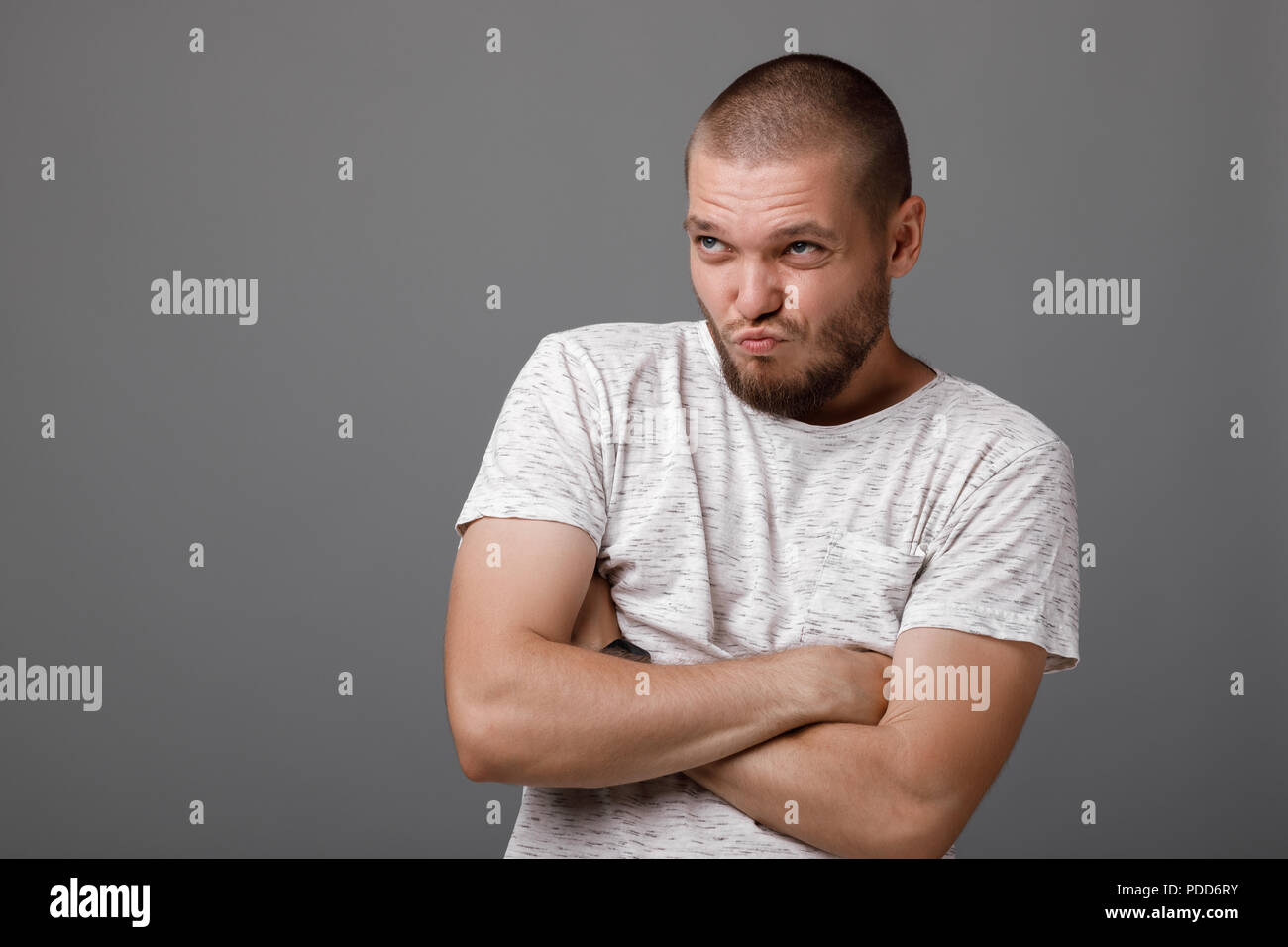 the portrait of the young bearded man Stock Photo - Alamy