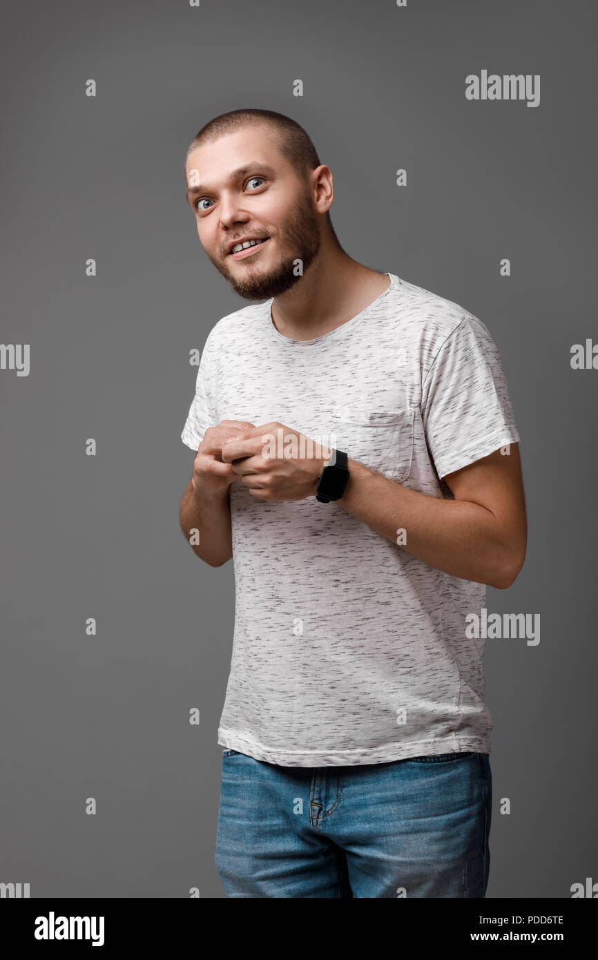 Portrait curious serious bearded hi-res stock photography and images ...
