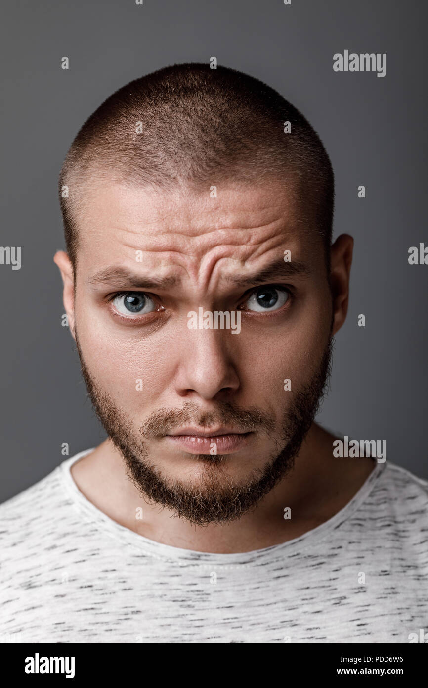 the portrait of the young bearded man Stock Photo - Alamy