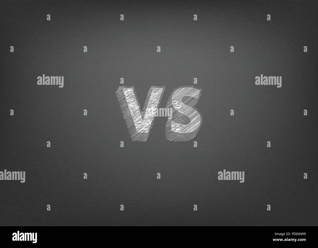 Versus letters on chalkboard background.Vector illustration Stock ...