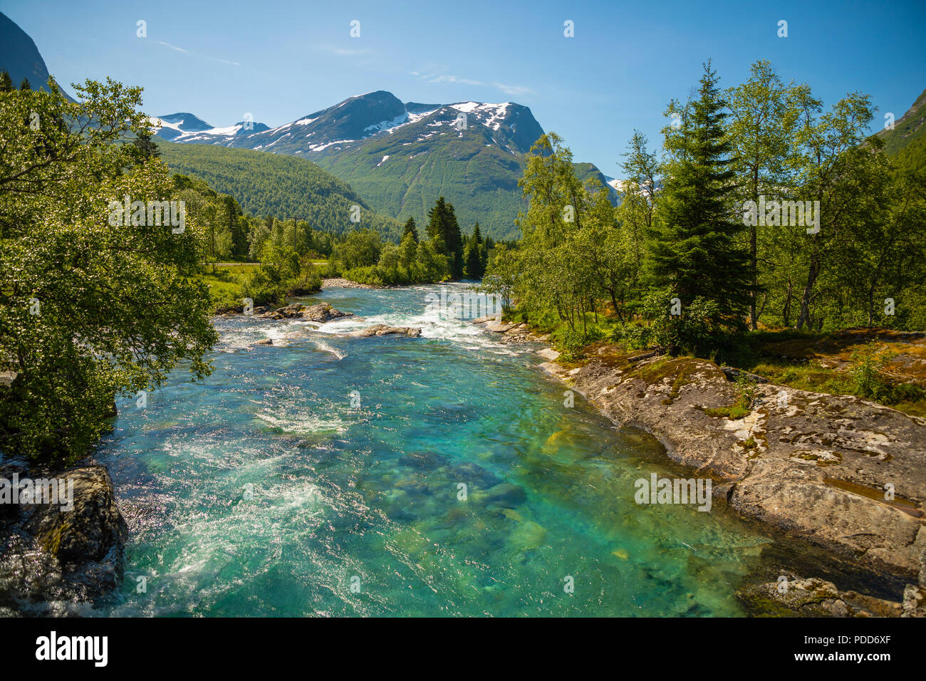 Beautiful mountain river near Trollstigen, Norway Stock Photo - Alamy