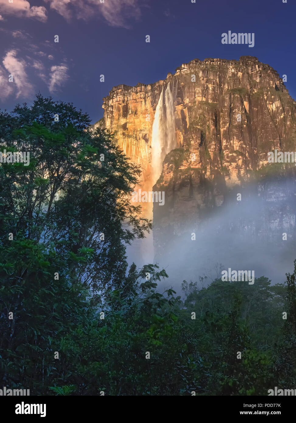 The highest waterfall in the world Stock Photo - Alamy