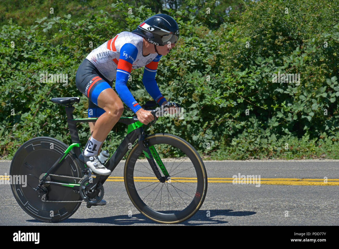 Time trial cyclist training hi-res stock photography and images - Alamy