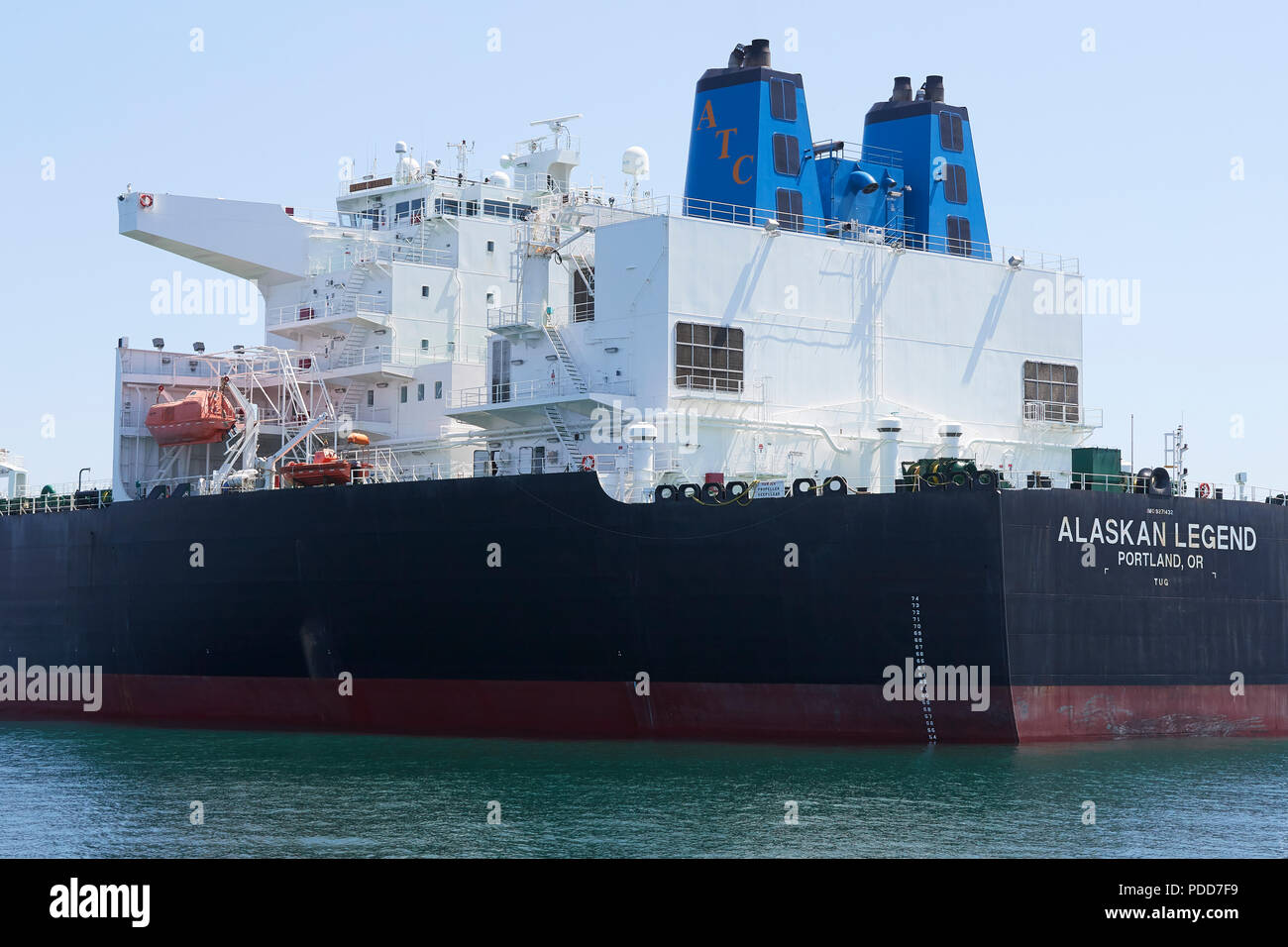 The Stern Of The Giant Supertanker (Crude Oil Tanker), ALASKAN LEGEND ...